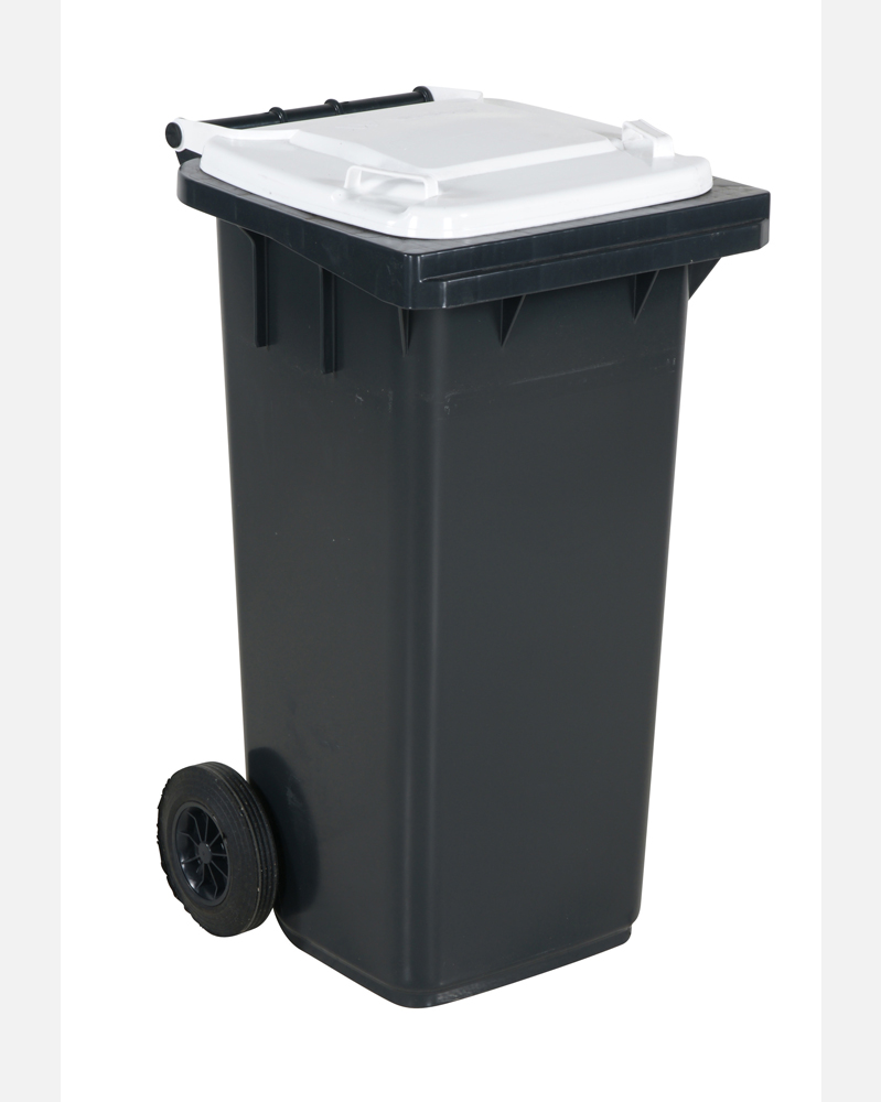 Refuse bin 120 L white lid