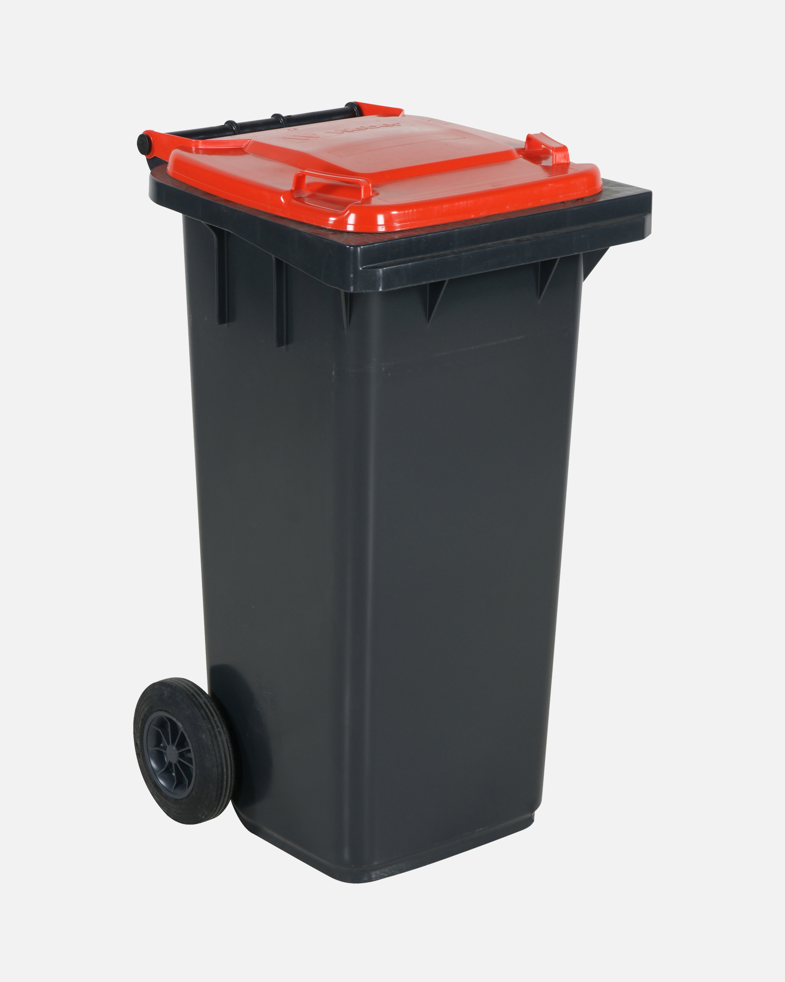 Refuse bin 120 L red lid